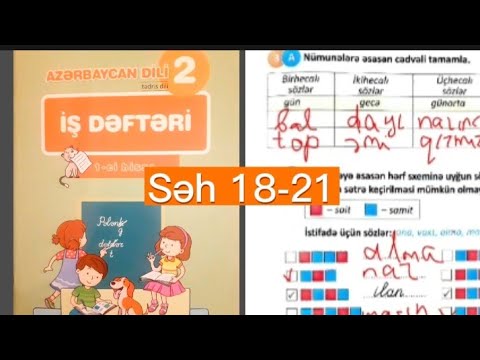 2 ci sinif Azərbaycan dili iş dəftəri səh 18,19,20,21. Sağlam həyat