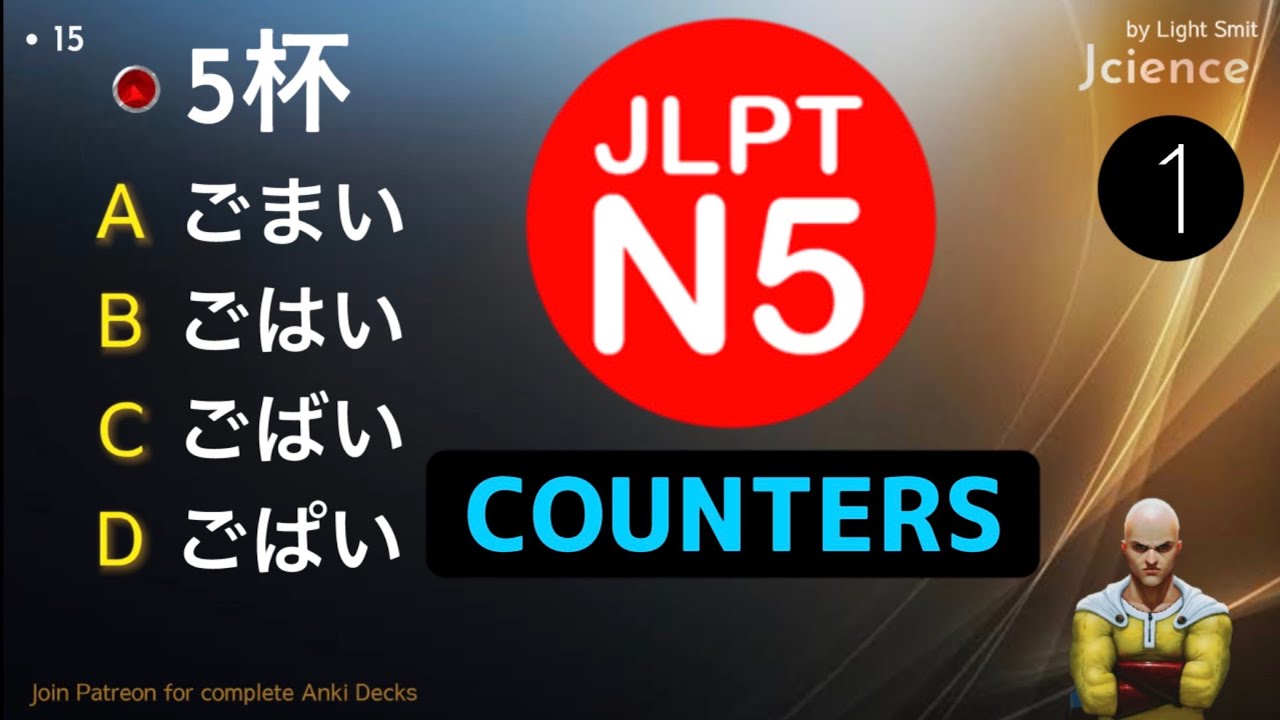 JLPT N5 Test Practice • COUNTERS Speed Test - YouTube