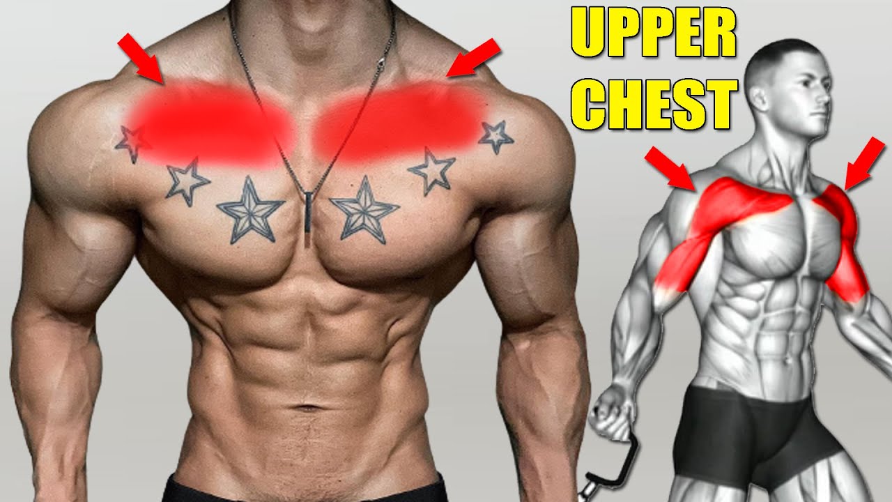 BEST 6 EXERCISES "UPPER CHEST" Workout 🔥GET FULLER PECS - YouTube