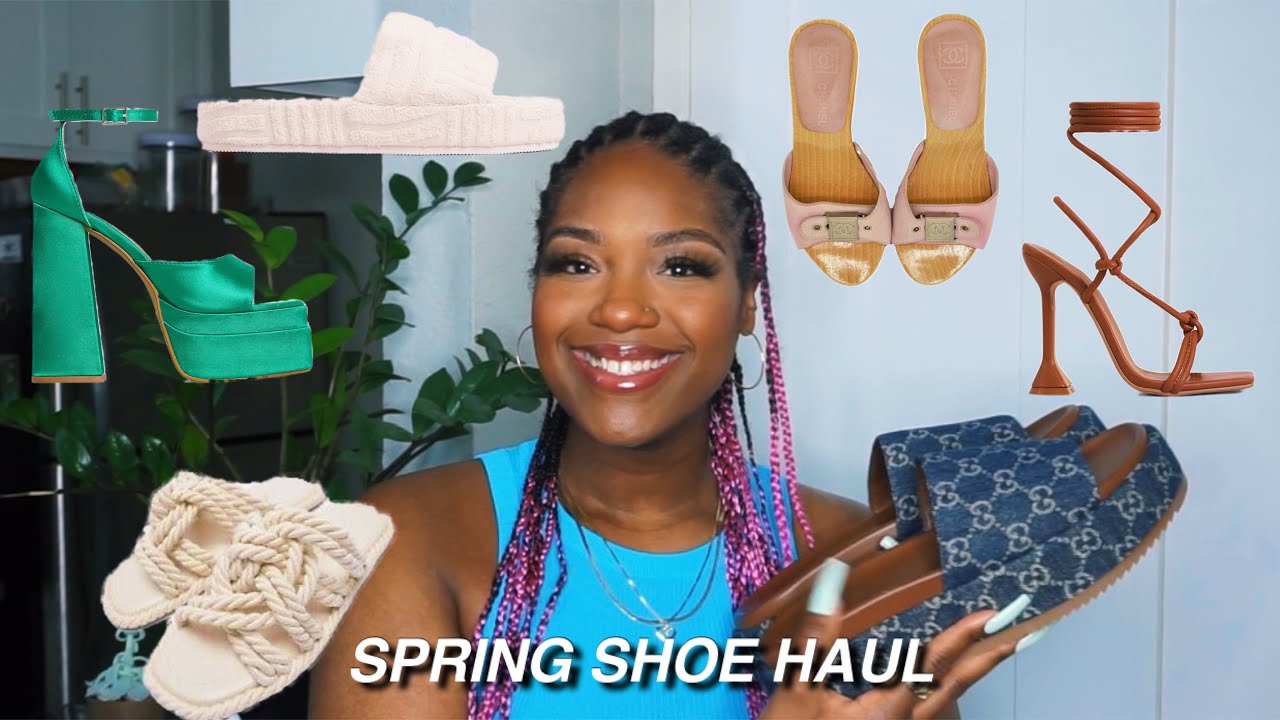SPRING 2022 SHOE TRENDS + TRY-ON HAUL | CHANEL SANDALS, GUCCI SLIDES ...
