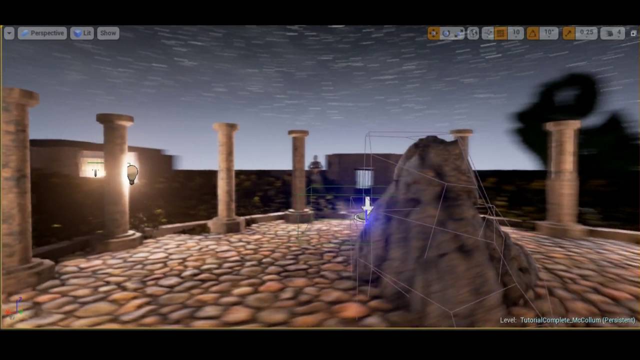 Unreal Engine level design test flythough - YouTube