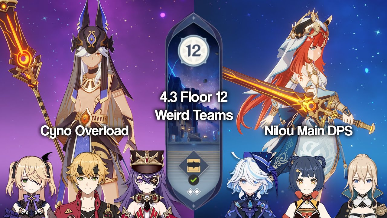 Cyno Overload and Nilou Main DPS | Weird Teams Clear Floor 12-3 - YouTube