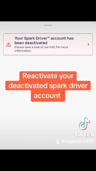 How to reactivate your deactivated spark driver account #reactivate #sparkdriver #walmartspark # ...