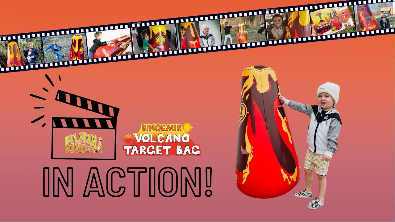 Action Clips 2- Dinosaur Volcano Target Bag - YouTube