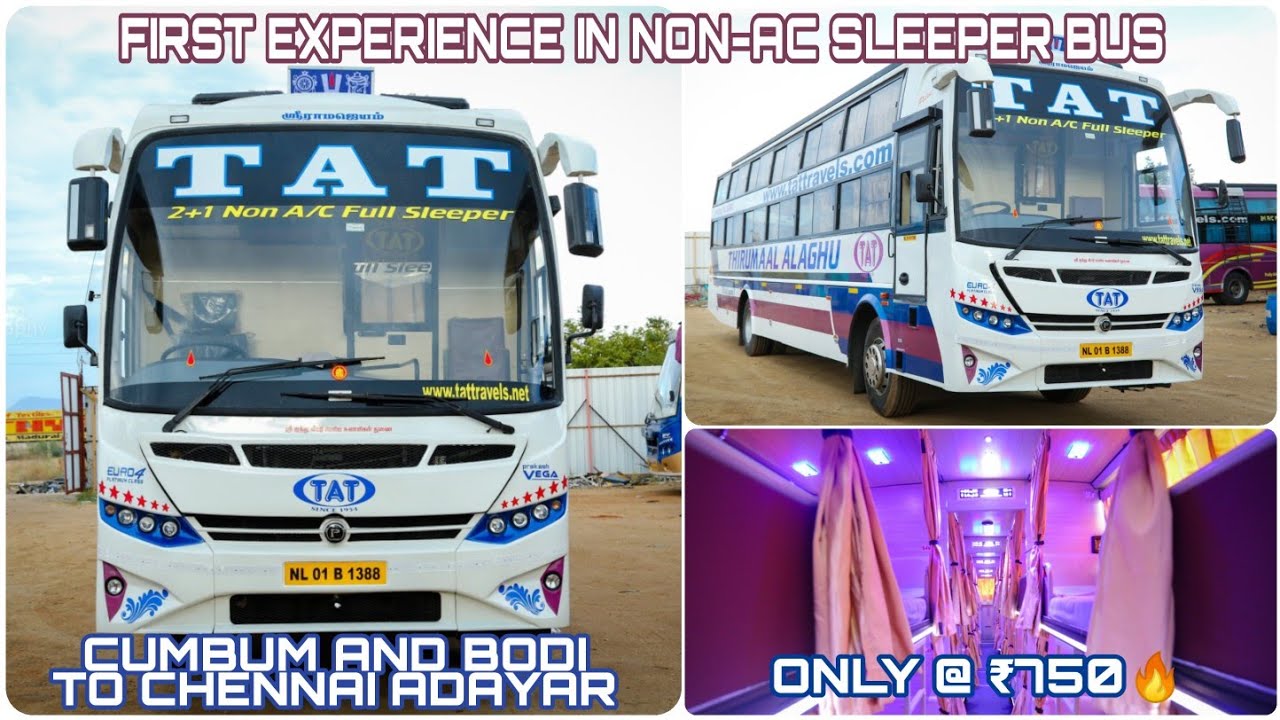 Only bus in this unique route🤩| TAT Travels| Cumbum-Bodi to Chennai ...