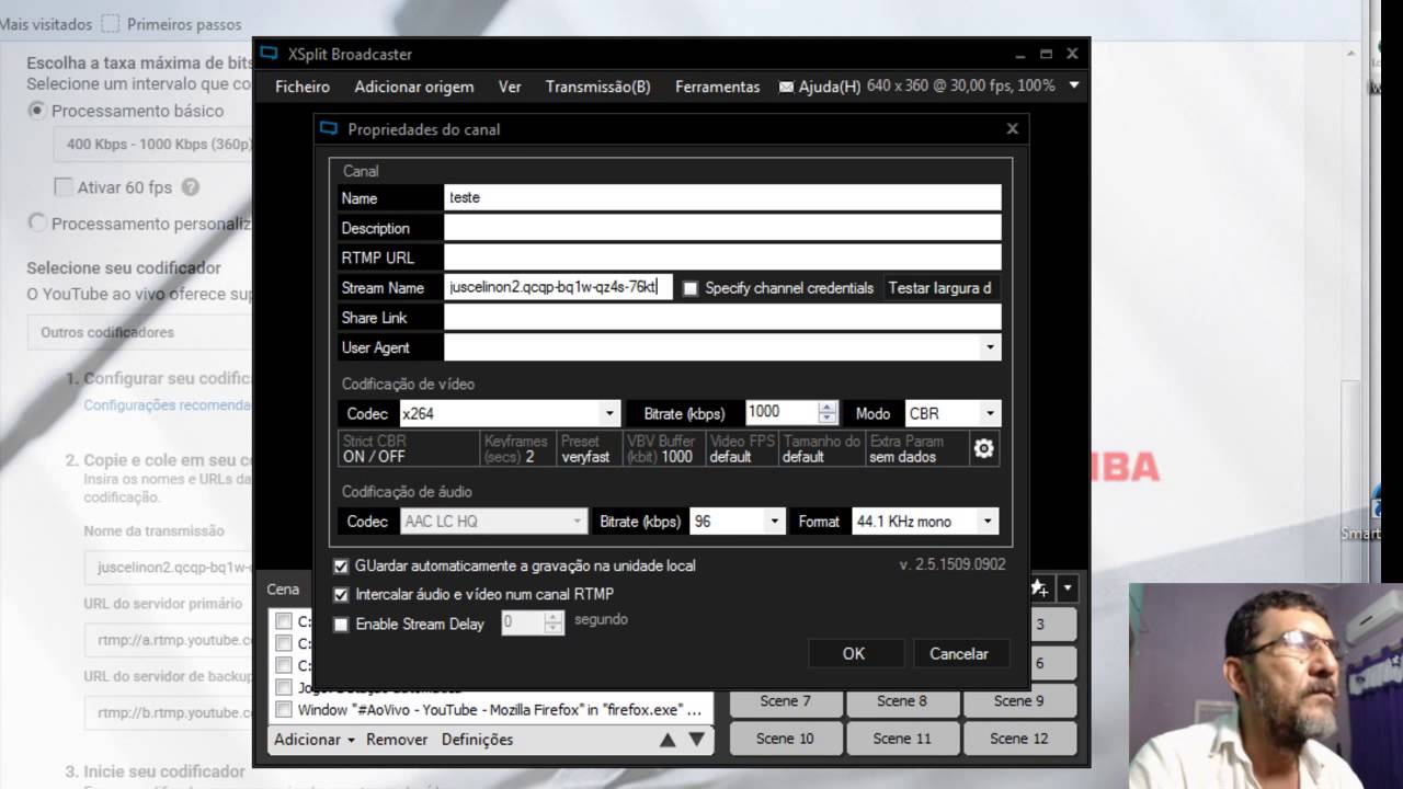 Como transmitir ao vivo pelo youtube usando Xsplit - YouTube