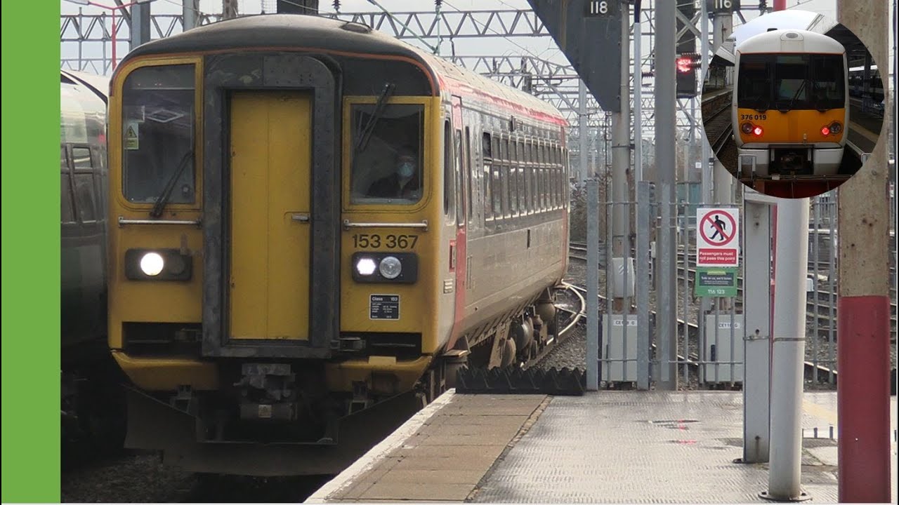 Class 153 arrives at Crewe - YouTube