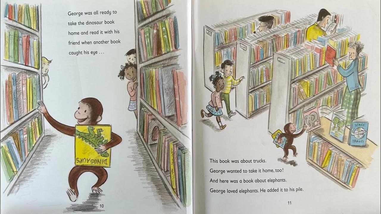 Curious George Visits the Library - YouTube