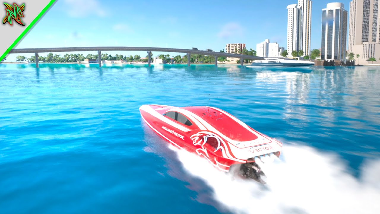JAGUAR VECTOR V40R Powerboat | The Crew 2 - Logitech G29 GAMEPLAY 4K ...