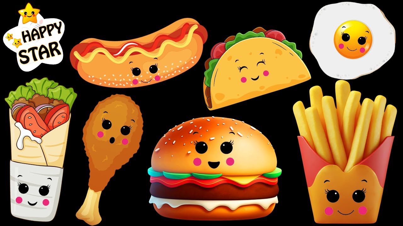 Breakfast Dance Party - Foods Dance Animation - Baby Dancing Sensory ...