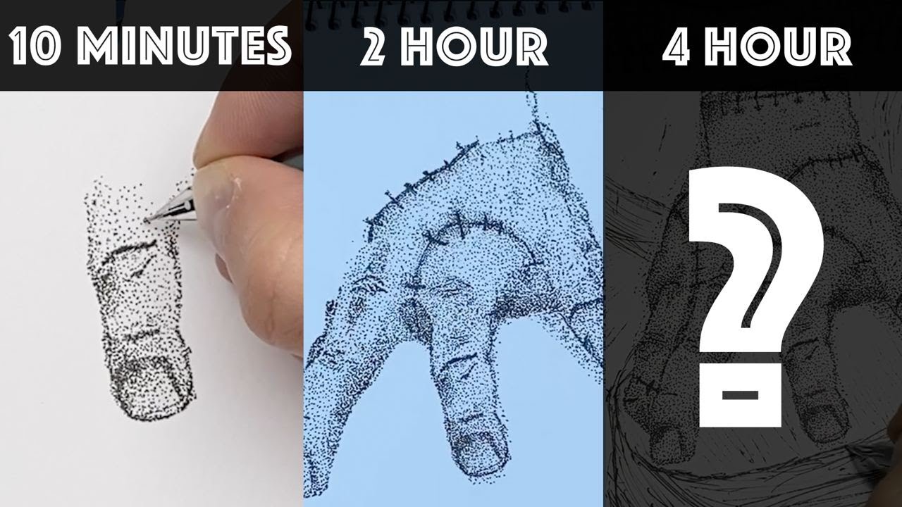 How to draw the Thing (Hand) from the movie Wednesday - YouTube