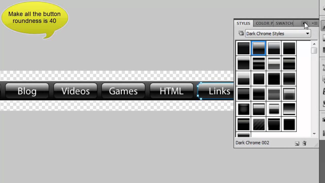 Build a menu bar in Adobe Fireworks - YouTube