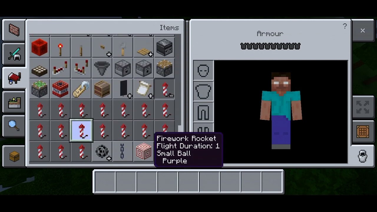 Today we learn how to make a firework crossbow in mcpe - YouTube