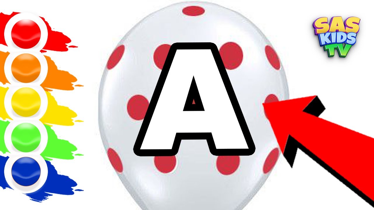 Balloon ABC nursery abc phonics song sticker color learn varnamala | A ...