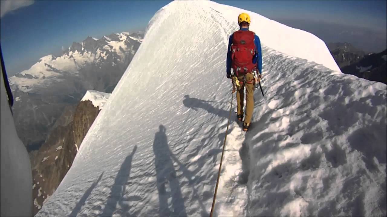 Weissmies summit ridge - YouTube