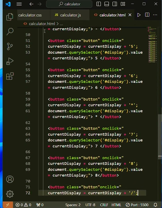 Amazing Calculator Just By Using Html Css Javascript Python Codingnepal Javascript Html Css