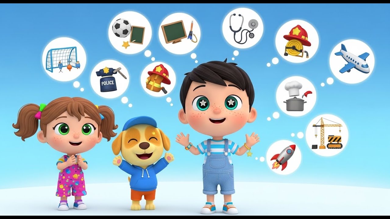 ⭐ Cuando sea grande | Canción infantil de profesiones👨‍⚕️👩‍🍳👷‍♂️👮‍♂️ ...