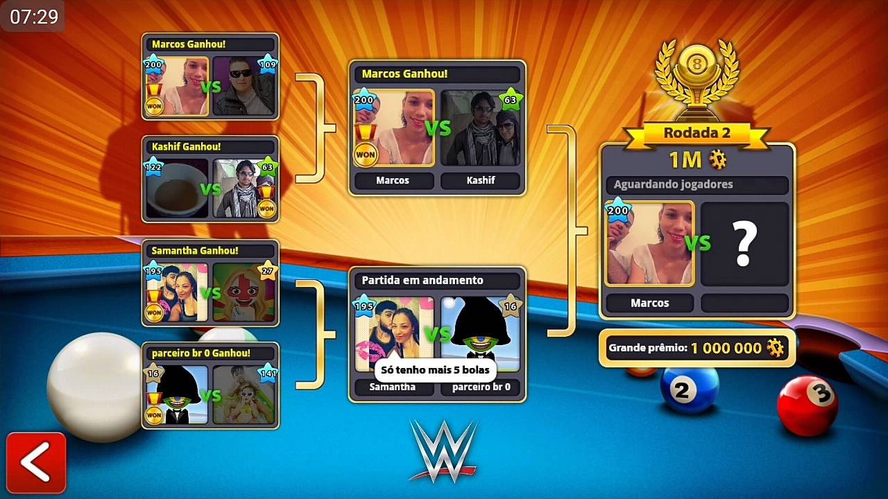 8 Ball pool PEGANDO ANEL DE WWE - YouTube