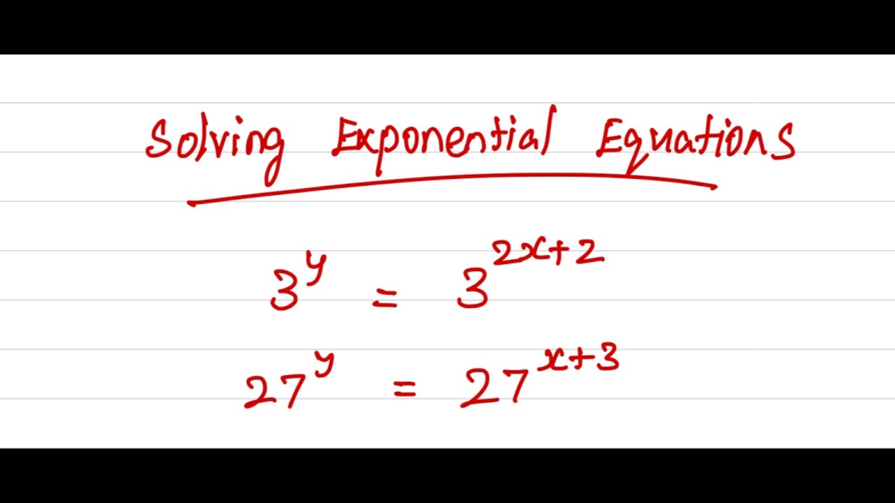 Solving Exponential Equations - YouTube