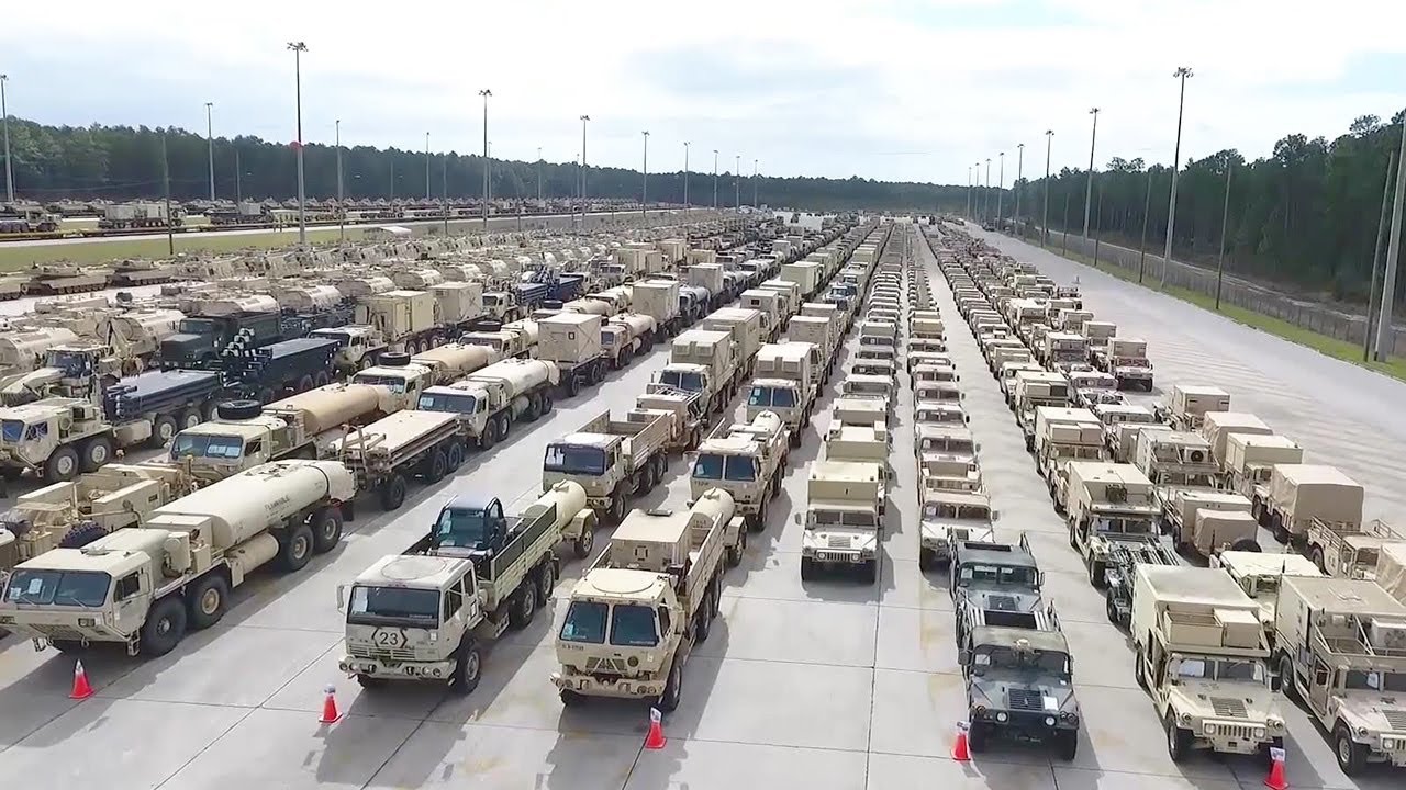 The Scale of Armored Unit - Aerial Drone Footage - YouTube
