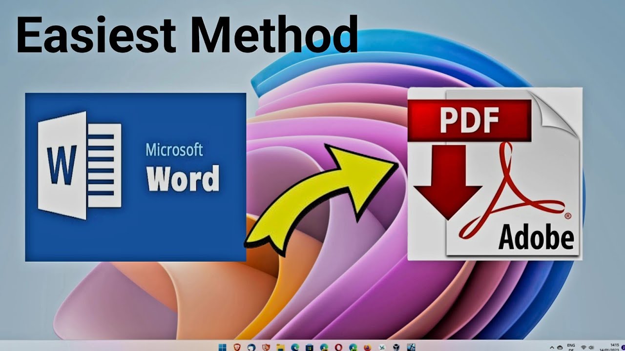 How to convert MS Word Document to PDF Format || - YouTube