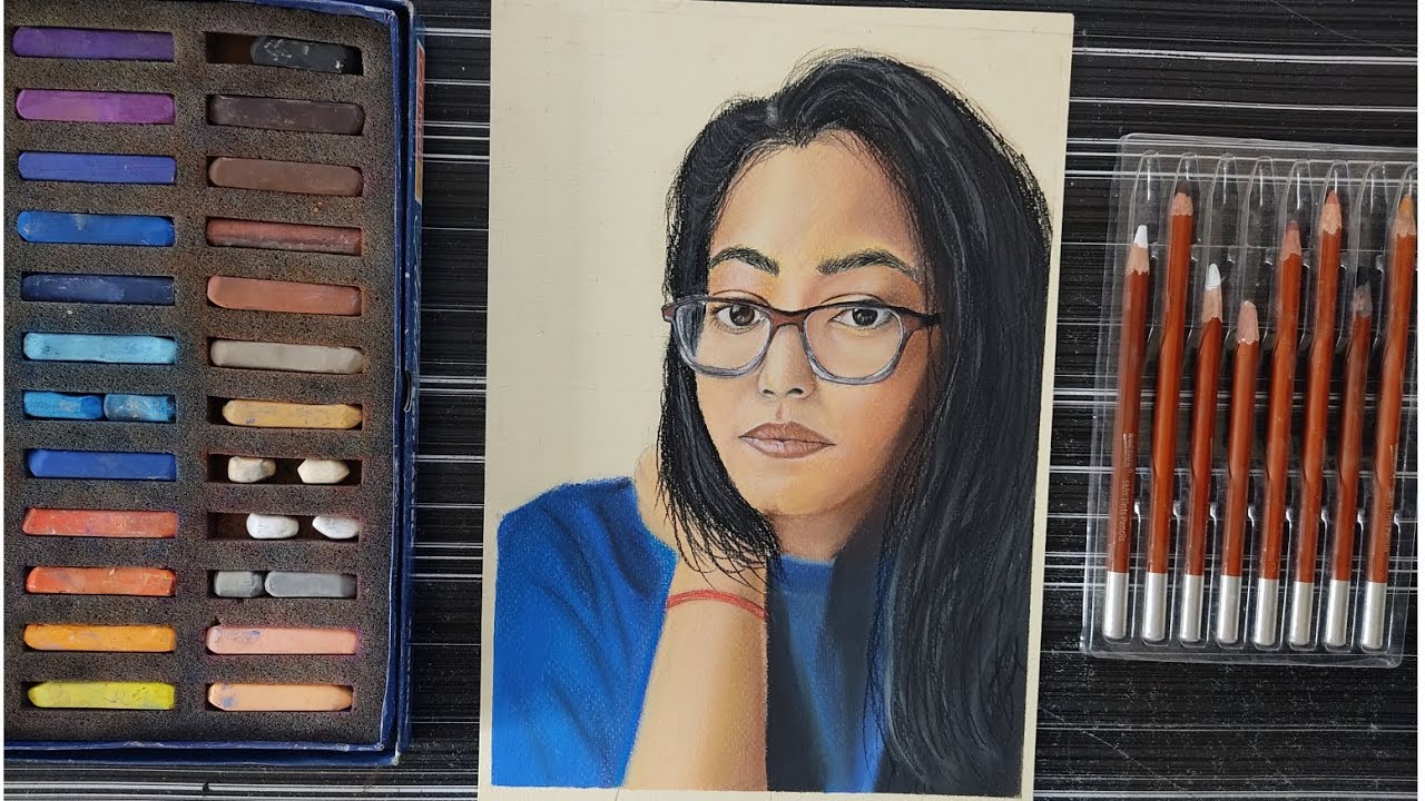 Soft Pastel portrait for beginners | Realistic Soft pastel portrait ...