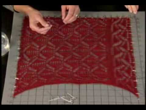 How to Block Lace Knitting - KDTV Episode 103 - YouTube