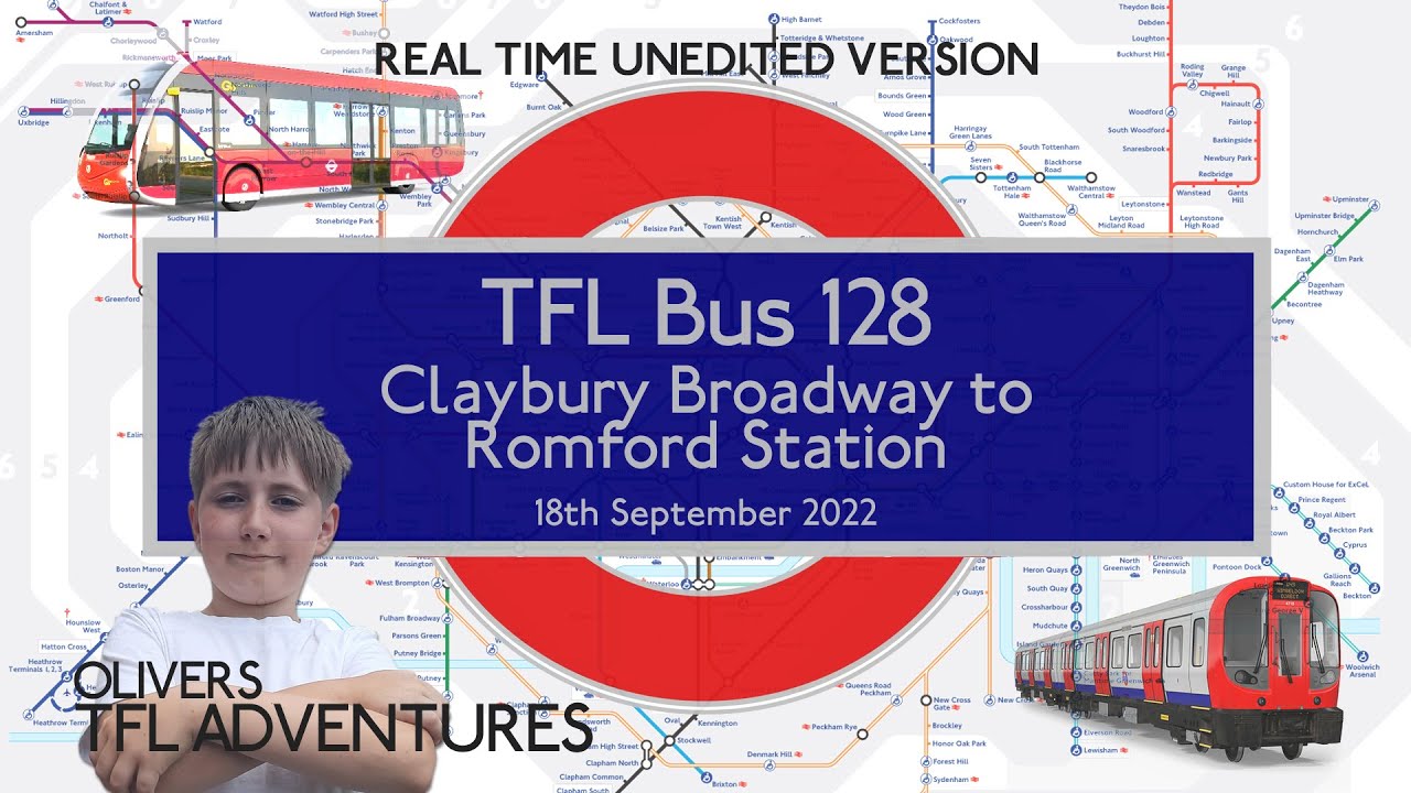 TFL BUS ROUTE 128 - Claybury Broadway To Romford Station - 18th Sept ...