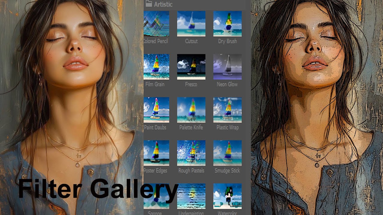 Photoshop; How to Editing Cartoon Effect /filter gallery - YouTube