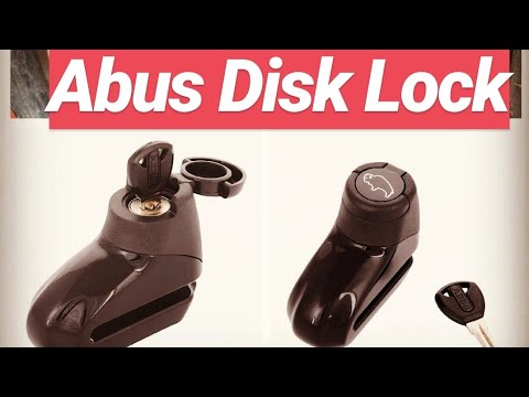 Abus Solid cast metal Motorcycle Disc Brake Lock - YouTube