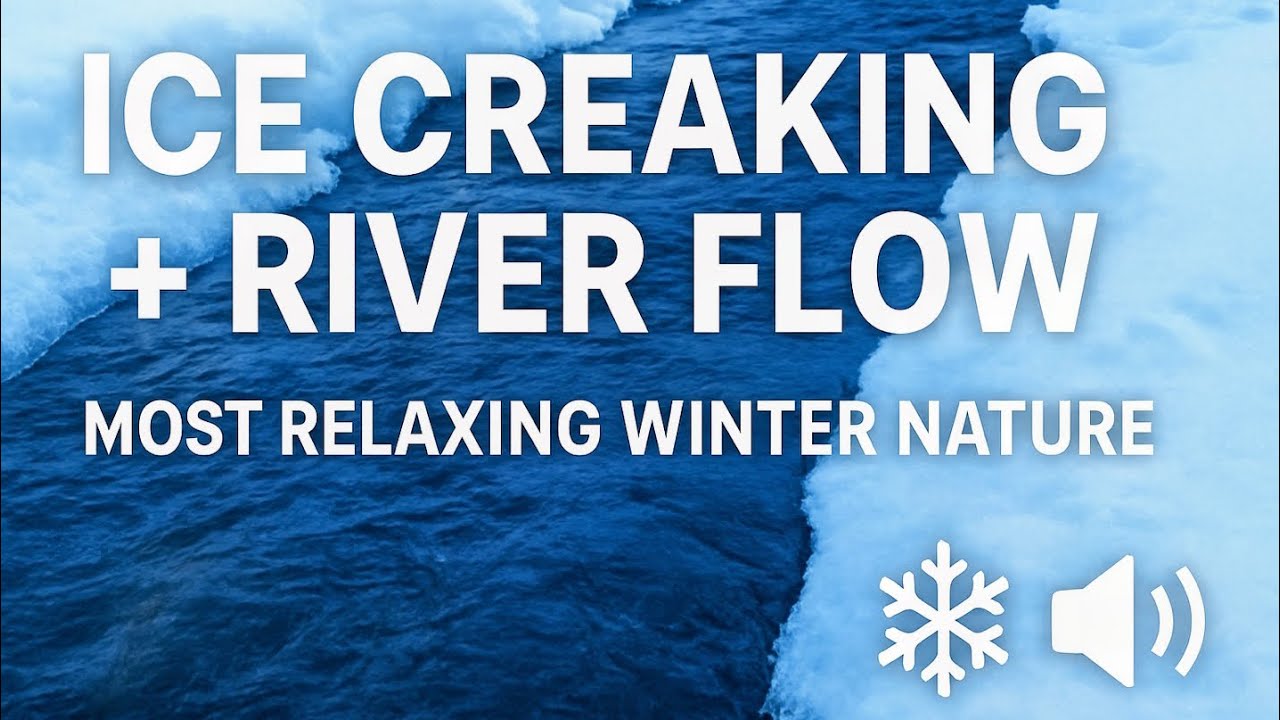 This Half-Frozen River Sounds Like ICE CREAKING ️ | Most Relaxing ...