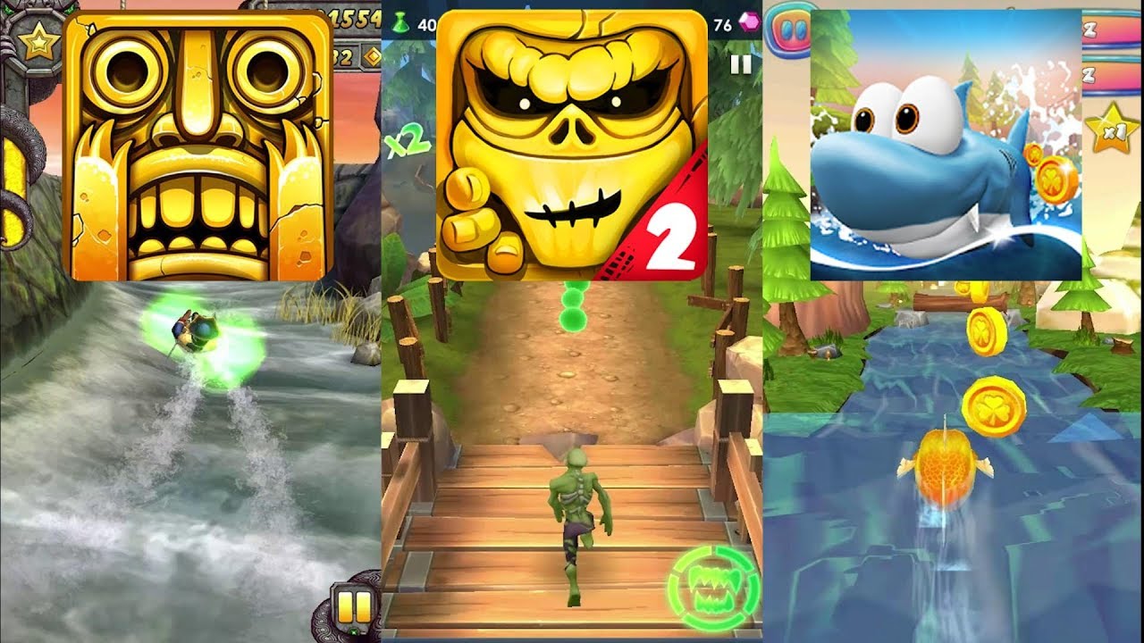 Temple Run 2 Sky Summit Vs Zombie Run 2 Monster Runner Game Vs Run Fish ...