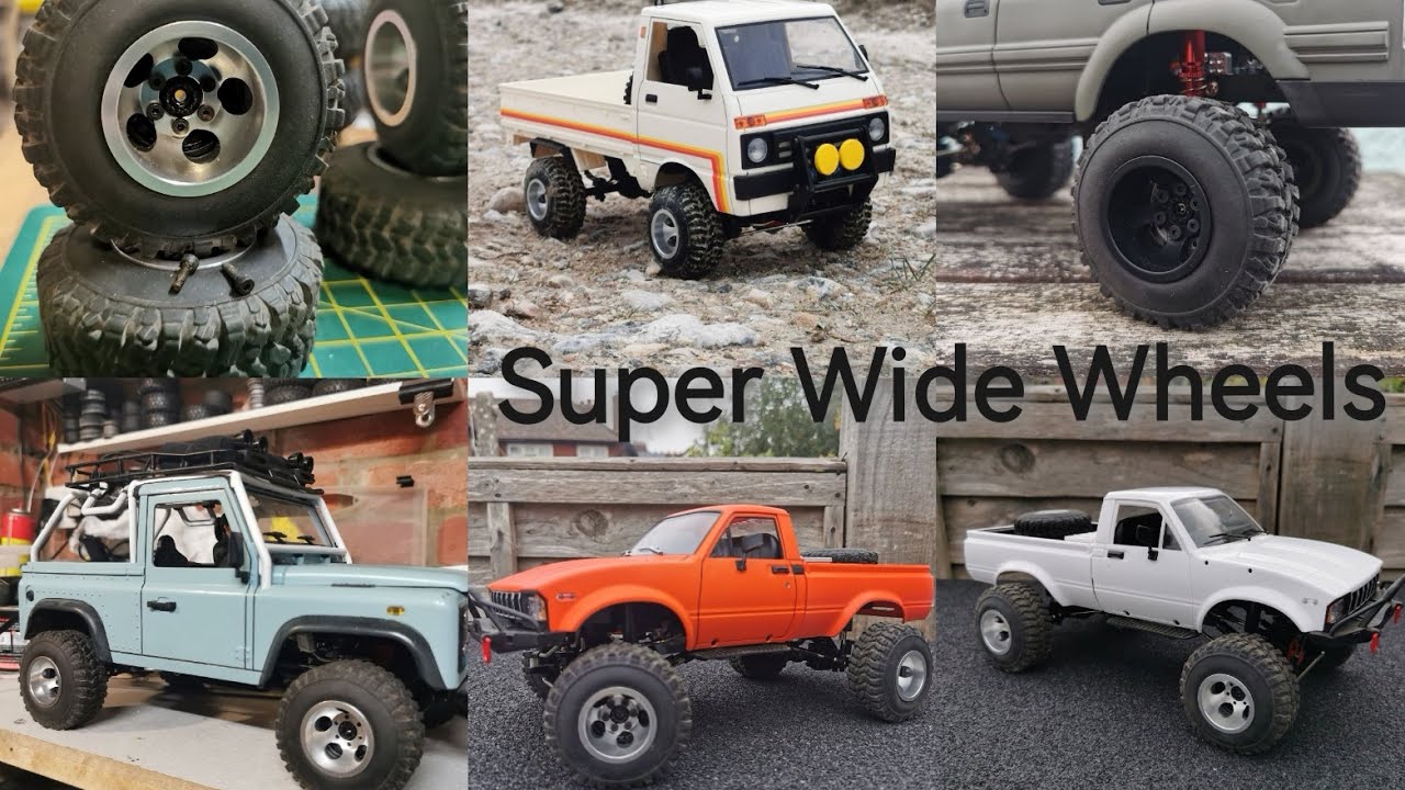 Custom Super Wide WPL Wheels - Links in video description #wpl - YouTube
