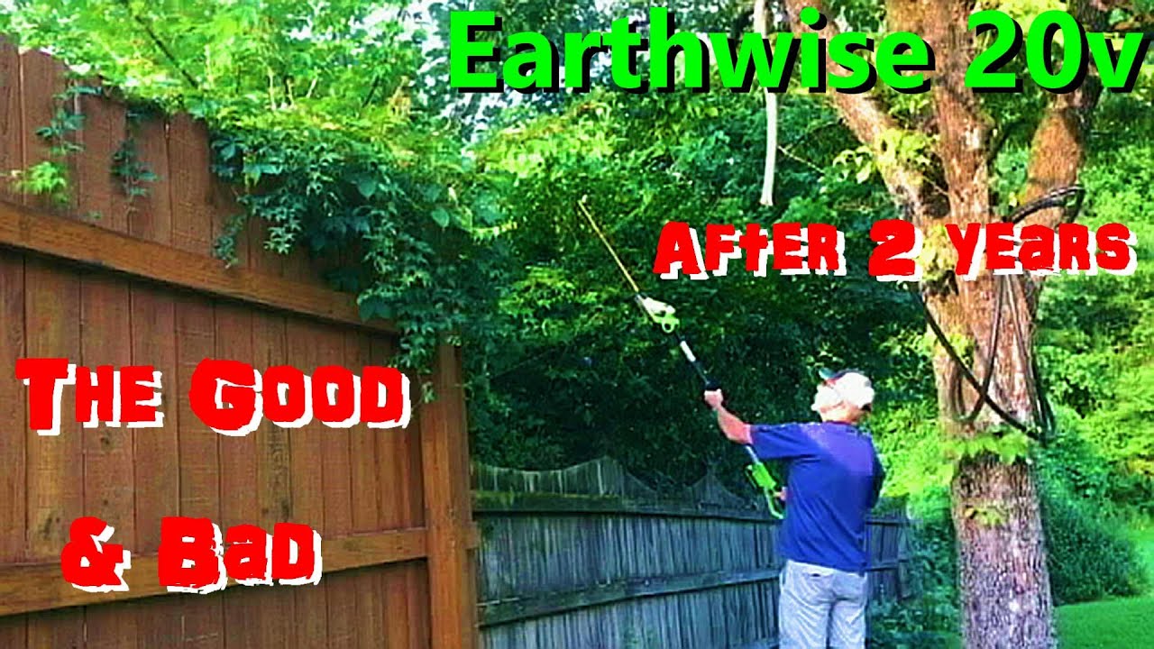 EARTHWISE 20V Cordless Pole Hedge Trimmer after 2 years. What to Expect ...