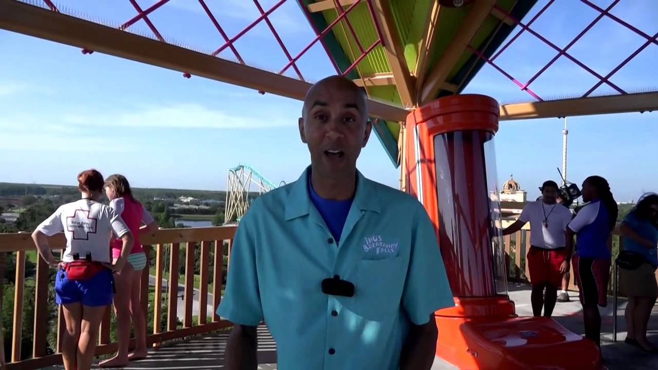 Chuck Cureau explains Ihu's Breakaway Falls at Aquatica Orlando - YouTube