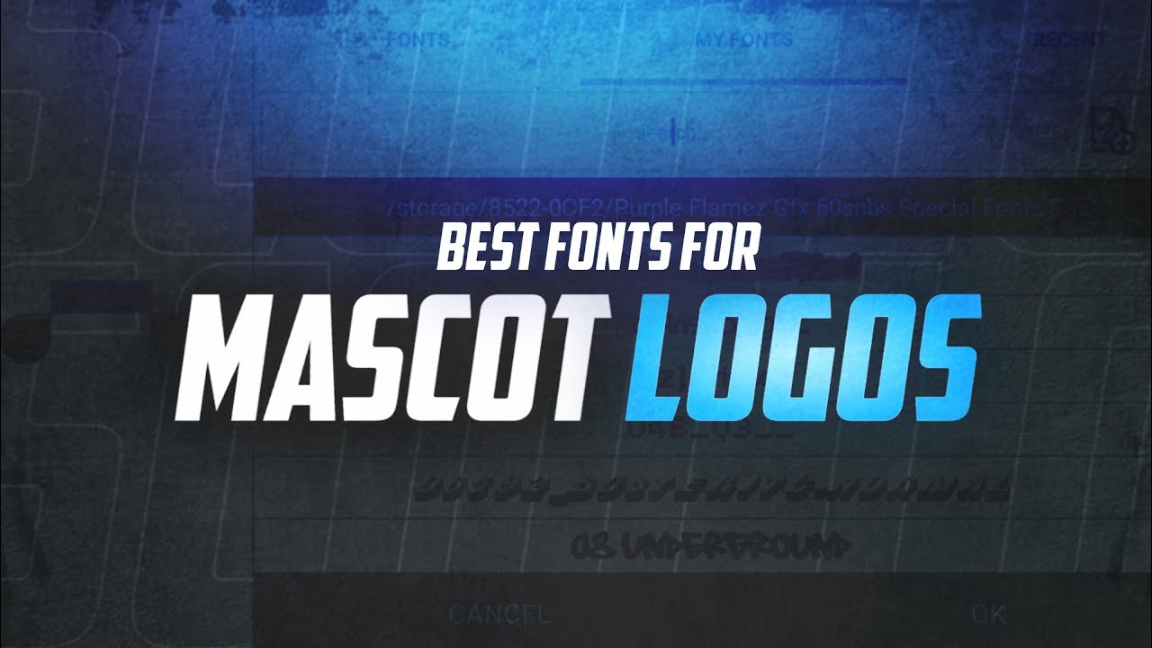 BEST FONTS FOR MASCOT LOGO - YouTube