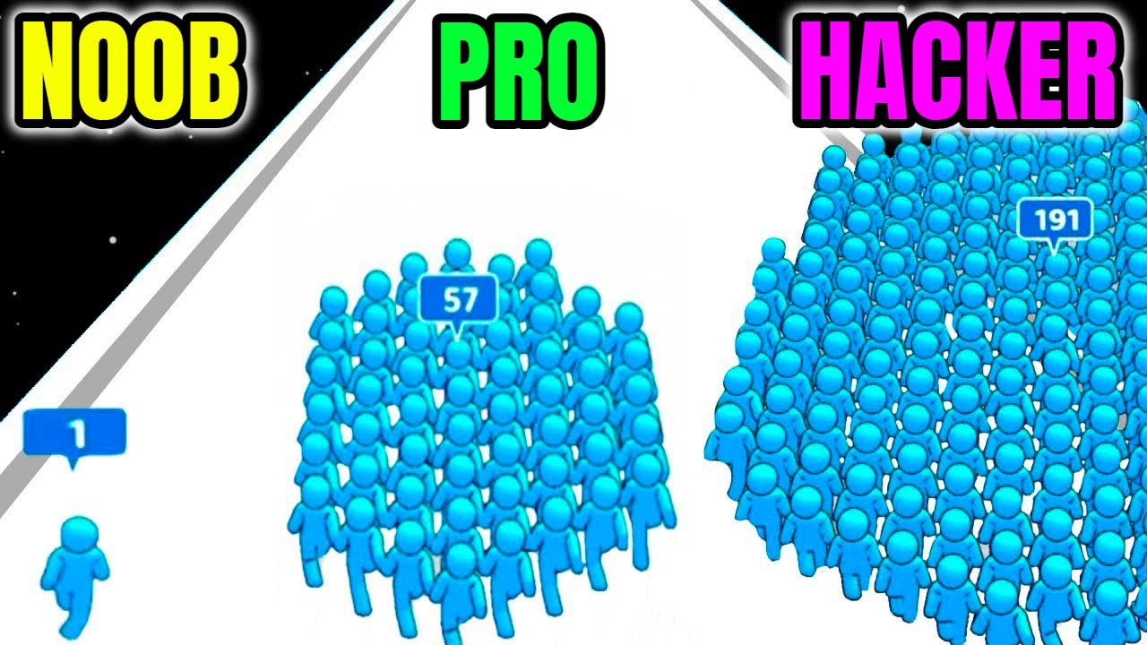 NOOB vs PRO vs HACKER- Feed Run 3D - YouTube