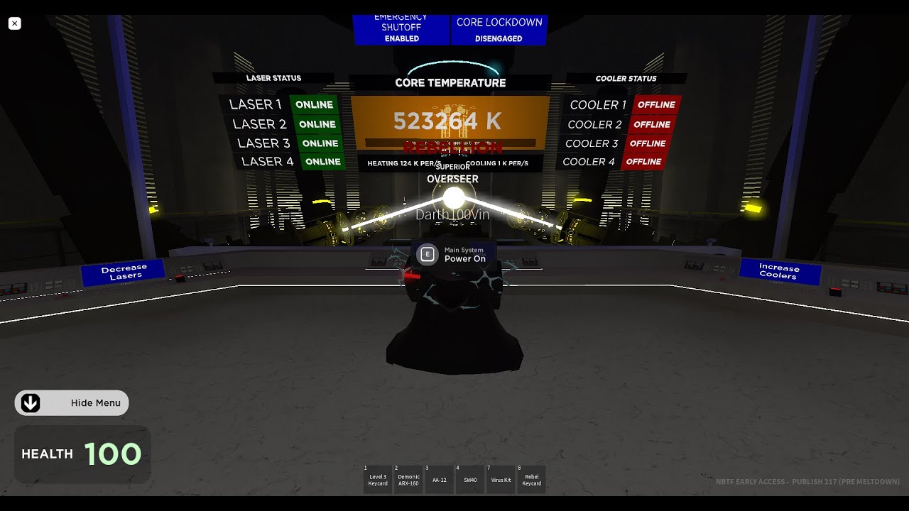 Roblox NBTF Overseer explodes core!!!! (Epic crew) - YouTube