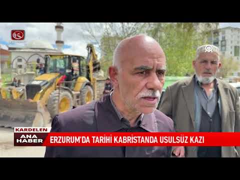 ERZURUM’DA TARİHİ KABRİSTANDA USULSÜZ KAZI