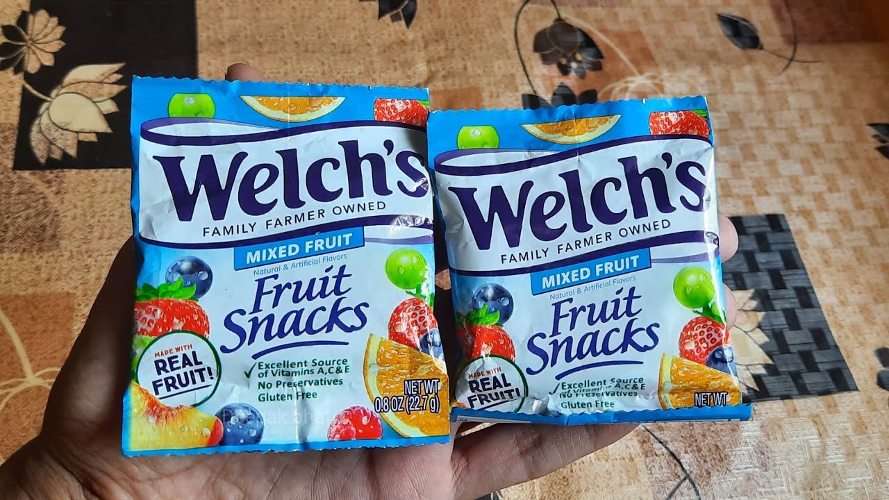 welch's mixed fruit fruit snacks - YouTube