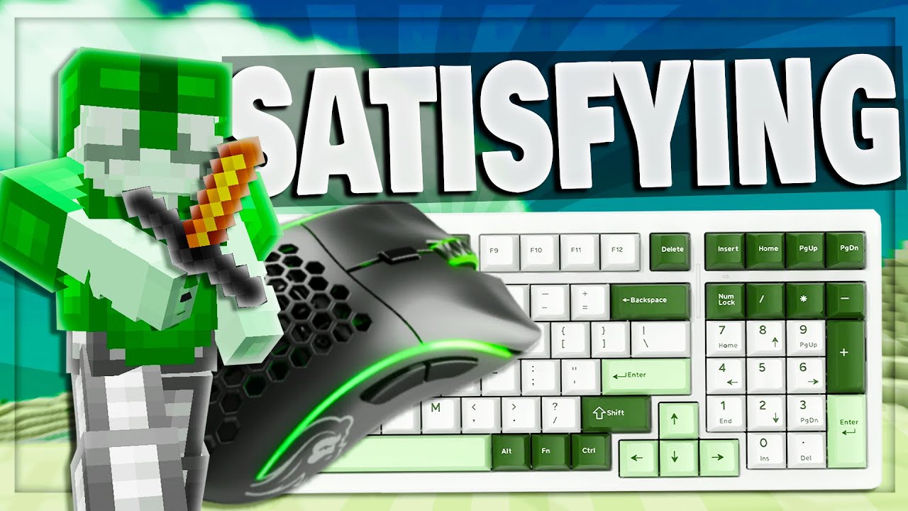 Satisfying Keyboard and mouse ASMR | Hypixel solo Bedwars - YouTube