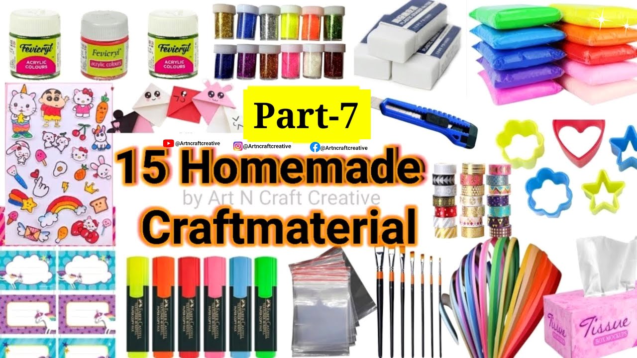 15 Home made craft materials items/How to make Craft Materials in home ...