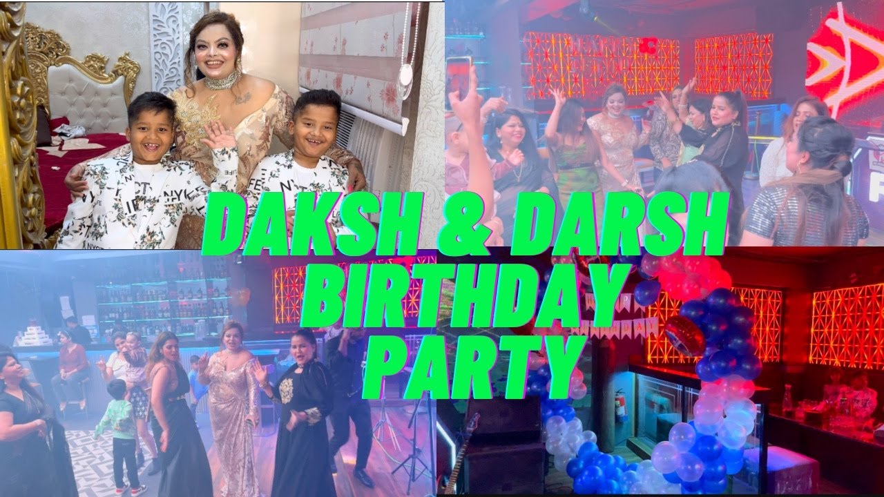 Daksh & Darsh birthday 🎂 Party 🎉 || sanmeet #vlog 21#youtube #Birthday #sanmeet #twins #twinning ...