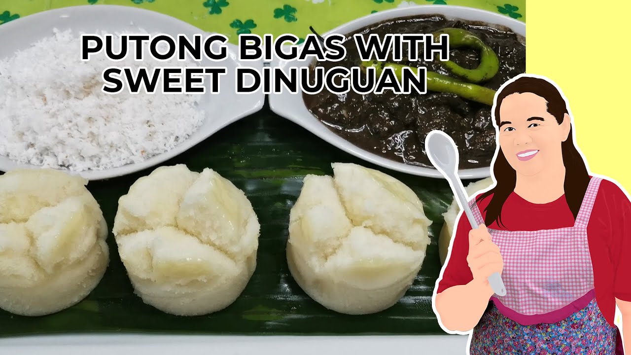 PERFECT COMBINATION | Putong Bigas with Sweet Dinuguan | Steamed rice ...