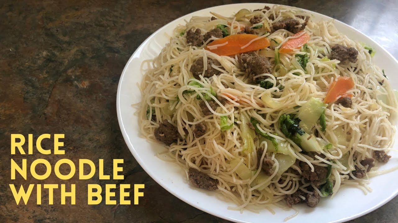 Rice Noodle With Beef - YouTube