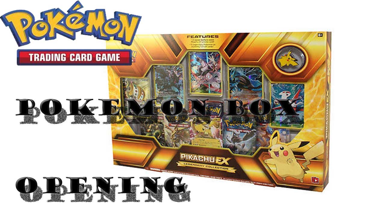 Pikachu EX full art Pokemon card collection box opening - YouTube