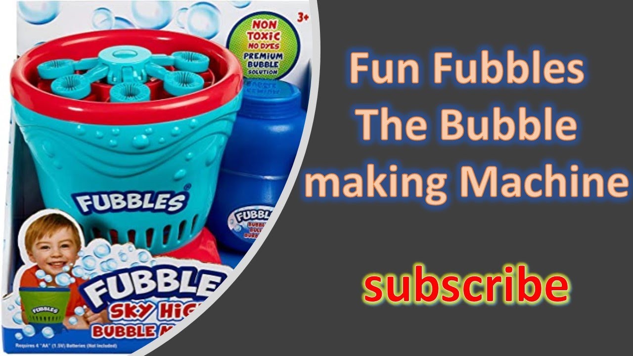fun fubbles the bubble making machine - YouTube