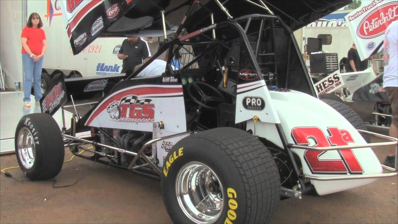 Lincoln Speedway 410 and 358 Sprint Car Highlights 7-28-12 - YouTube