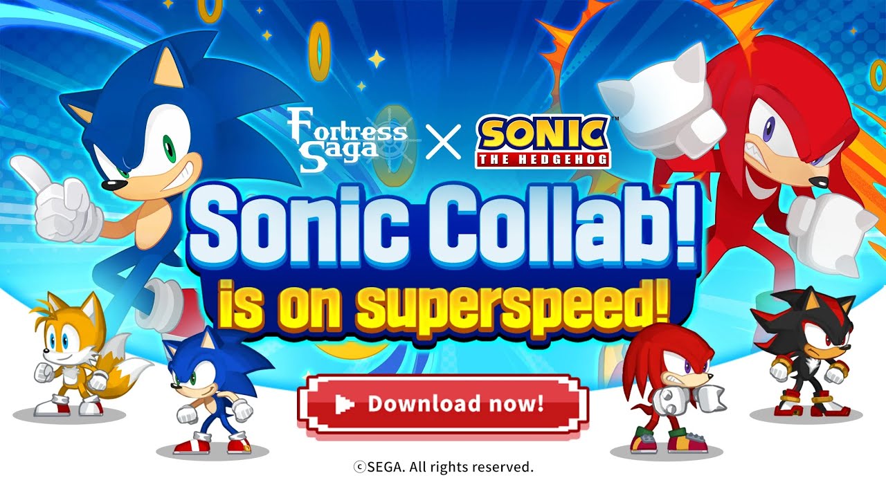 SONIC THE HEDGEHOG X Fortress Saga Collaboration English Announcement ...