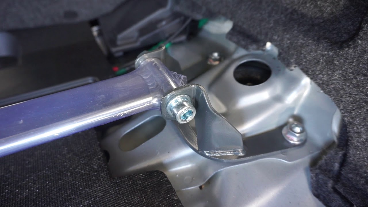 2015 + Subaru STI rear strut bar (Megan Racing) - YouTube